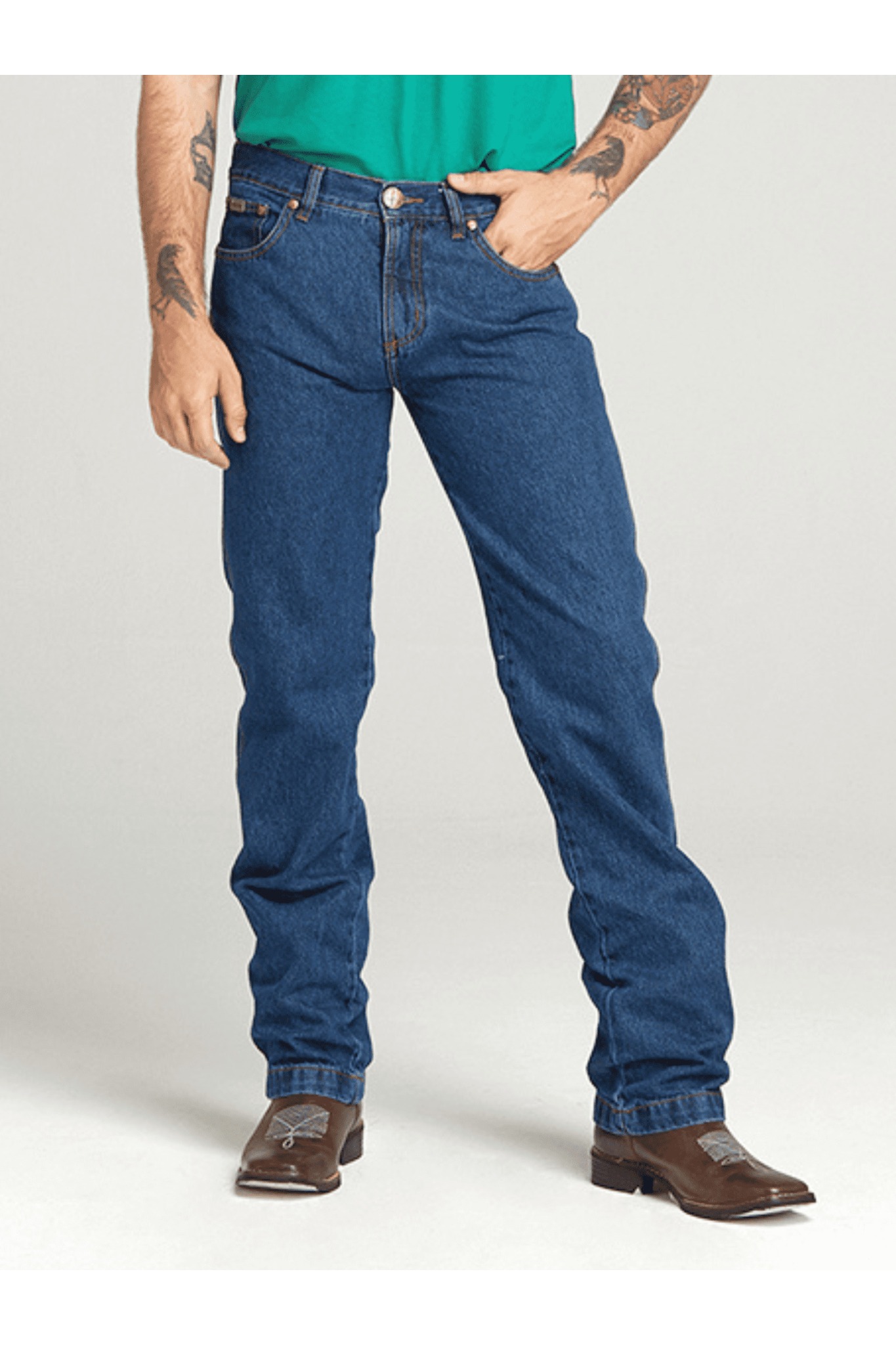 Calça Jeans Masculina Reta Country Pura Raça Jeans Jeans 100